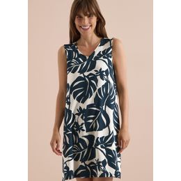 Cecil Damen Sommerkleid, blau, Gr. XXL, gemustert, Stoff, 95% Viskose, 5% Elasthan, Kleider, aus Viskose