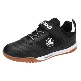 Jako M&auml;dchen Sneaker "J-SH Winger EV", Gr. 28jet schwarz, wei&szlig;, Synthetik, Schuhe, Hallenschuh, f&uuml;r Kinder, Non-Marking, Klettverschluss