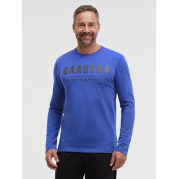 Gaastra Herren Rundhalsshirt, blau, Gr. XXL, bedruckt, Single Jersey, Material: 100% Baumwolle, Shirts, mit Necktape