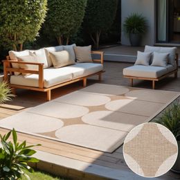 Outdoorteppich Hanse Home, B:160cm H:5mm L:230cm, wei&szlig;, Polypropylen, Teppiche, "Bowen Wendeteppich", L&auml;ufer, In und Outdoor, Flachgewebe,