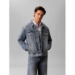 Herren Jeansjacke "ANDREW CLASSIC TRUCKER", blau, Gr. S, Calvin Klein Jeans, unifarben, Denim/Jeans, Obermaterial: 100% Baumwolle, Jacken,