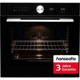 Hanseatic Backofen "HBO7212FA1", B:59,5cm H:59,5cm T:57,5cm, schwarz, K&uuml;che, Back&ouml;fen, inkl. 3 Jahre Herstellergarantie