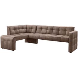 Essbank, B:245cm H:83cm T:159cm, braun, exxpo - SOFA FASHION, Sitzb&auml;nke, "Barista, bequem und elegant, hohe Bodenfreiheit", Eckbank Barista bequem