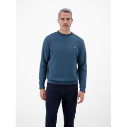 Lerros Herren Sweatshirt "Urbaner Sweatshirtstyle, weiche Haptik", blau, Gr. M, 50% Baumwolle, 50% Polyester, Sweatshirts, Unifarbenes