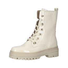 Gabor Damen Schn&uuml;rstiefelette "Gabor Stiefelette Leder", Gr. 42, beige, Leder, Schuhe