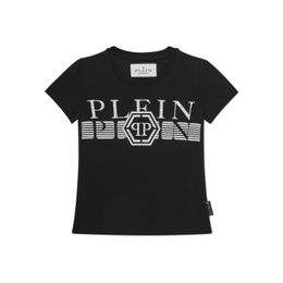 Philipp Plein Damen T-Shirt "Mit Schmucksteinen", schwarz, Gr. 12, Obermaterial: 100% Baumwolle, Shirts