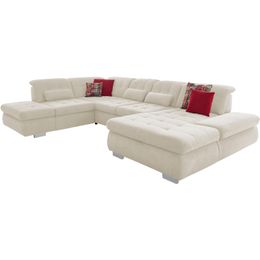 Wohnlandschaft DIE PLANBAR, B:382cm H:84cm T:260cm, wei&szlig;, 100% Polyester, Sofas, "MP-IN17004 U-Form, Breite 382 cm, mit Kaltschaum-Polsterung", inkl.