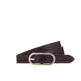 Tamaris Damen Lederg&uuml;rtel, braun, Gr. 110, gemustert, unifarben, Rindsleder, G&uuml;rtel, mit Doppelschlie&szlig;e, gemusterte Optik, im Casual Stil