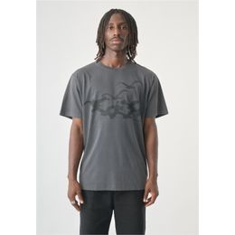Cleptomanicx Herren T-Shirt, grau, Gr. S, bedruckt, 100% Baumwolle, Shirts, mit coolem Frontprint