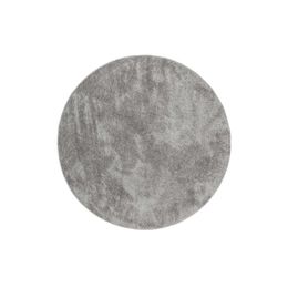 Teppich Esprit, H:30mm &Oslash;:200cm, grau, Polypropylen, Wohnzimmer, Teppiche, "Swagger Shag", Shaggy, flauschig, modern, getuftet, hochflor, Wohnzimmer,