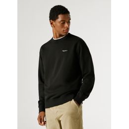 Pepe Jeans Herren Sweatshirt "GRIFFIN CREW", schwarz, Gr. XXL, unifarben, Sweatware, Obermaterial: 70% Baumwolle, 30% Polyester, Sweatshirts, mit