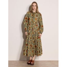 Apricot Damen Midikleid "Florales Midikleid", gr&uuml;n, Gr. 42, gebl&uuml;mt, gewebt, Obermaterial: 100% Baumwolle CO., Kleider, mit Stufen