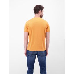 Lerros Herren T-Shirt "T-Shirt aus Baumwolle mit Brustprint", orange, Gr. XL, 100% Baumwolle, Shirts