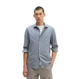 Marc O'Polo MARC O'POLO Herren Langarmhemd "aus Bio-Baumwolle und Lyocell"schwarz pepper, Gr. XL, unifarben, Obermaterial: 77% Baumwolle, 23% Lyocell, Hemden