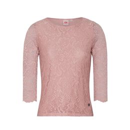 Spieth & Wensky SPIETH & WENSKY Damen Shirtbluse "Alheim", rosa, Gr. 34, uni, Obermaterial: 90% Polyamid PA. 10% Elasthan EL., Blusen, Rundhals Ausschnitt