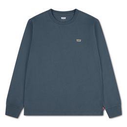 LEVI'S KIDS Jungen Langarmshirt "LVB LS GRAPHIC TEE SHIRT", blau, Gr. 5, Single Jersey, Obermaterial: 100% Baumwolle, Shirts, mit Logo Stickerei for
