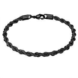 True Rebels Herren Armband "TR342", 23, Edelstahl, schwarz, Edelstahl, Armb&auml;nder