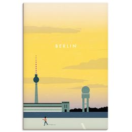 Wandbild Artland, B:80cm H:120cm, gelb, Wohnzimmer, Bilder, "Berlin", als Alubild, Leinwandbild, Poster, Wandaufkleber in verschied. Gr&ouml;&szlig;en