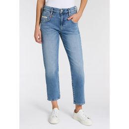 Herrlicher Damen 5-Pocket-Jeans "Breezy Cropped Denim", blau, Gr. 32, Denim/Jeans, Obermaterial: 99% Baumwolle, 1% Elasthan, Jeans, Straight Fit