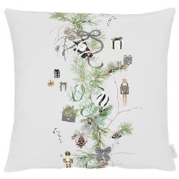 Dekokissen Apelt, B:45cm L:45cmgrau, gr&uuml;n, anthrazit, Mischgewebe, Dekokissen_Sitzkissen_Kissenh&uuml;llen, "8110", inclusive Soft-Kissenf&uuml;llung 100% PES