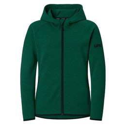 Uhlsport Damen Trainingsjacke "Kapuzenjacke ID Women", gr&uuml;n, Gr. S, Obermaterial: 72% Baumwolle CO(Bio). 28% Polyester Pol. recyc.., Jacken