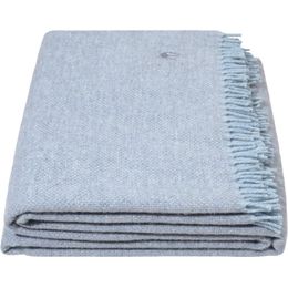 Wohndecke ZOEPPRITZ1828, B:130cm L:190cm, blau, Wolle, Wohndecken, "Must Relax", klassisches unifarbenes Plaid aus dicker reiner Schurwolle