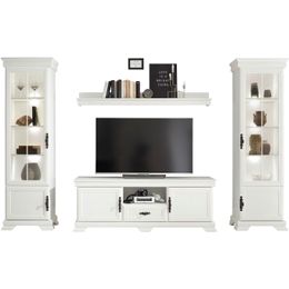 Wohnwand OTTO HOME, B:314cm H:192cm T:46cm, wei&szlig;, Holzwerkstoff, Wohnzimmer, Kastenm&ouml;bel-Sets, "Royal, Anbauwand im Landhausstil, Komplettset,