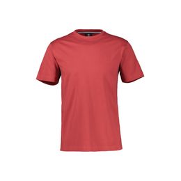 Lerros Herren Rundhalsshirt "Sommerliches T-Shirt mit O-Neck in gro&szlig;en Gr&ouml;&szlig;en", rot, Gr. XXXL, 100% Baumwolle, Shirts