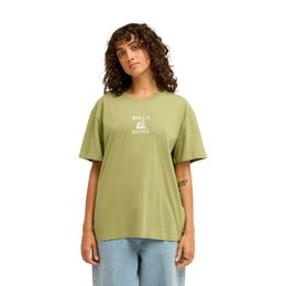 Billabong Damen T-Shirt "Surfing In Town", gr&uuml;n, Gr. M, Obermaterial: 70% Baumwolle, 30% Baumwolle., Shirts