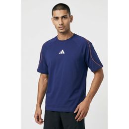 Herren T-Shirt "STADIUM", blau, Gr. L, adidas Sportswear, Obermaterial: 100% Baumwolle, Shirts
