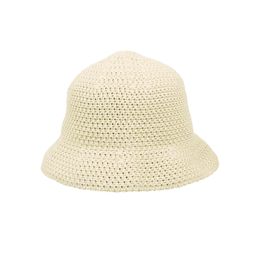 Damen Strohhut, beige, Capelli New York, Obermaterial: 100% Polyester, H&uuml;te