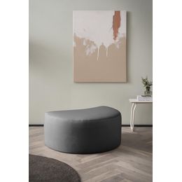 Hocker, B:94cm H:45cm T:63cm, grau, LeGer Home by Lena Gercke, Wohnzimmer, Hocker, "ISALIE Samtoptik, passend zur Serie ISALIE", gepolstert,