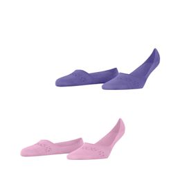 Burlington Damen F&uuml;&szlig;linge "Everyday 2-Pack", Gr. 39, lila, Obermaterial: 74% Baumwolle CO. 23% Polyamid PA. 3% Elasthan EL., glatt, Socken