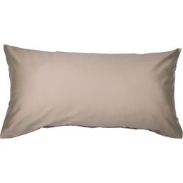 Kissenbezug Janine, B:80cm L:40cm, grau, Mako-Satin, Mako-Satin, Kissenbez&uuml;ge, "Colors Mako Satin", mit Rei&szlig;verschluss, uni Kissenh&uuml;lle, feinf&auml;dig,