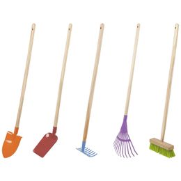 Gartenpflege-Set Windhagernatur, Gartenpflege-Sets, "Gartenpflege-Set f&uuml;r Kinder, Gartenwerkzeug 5 Teilig", Spitzschaufel, Rechen, F&auml;cherbesen,
