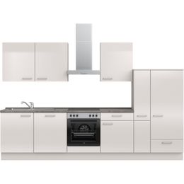 K&uuml;chenzeile Nobilia, B:330,3cm H:216,6cm T:60cm, grau, Komplettk&uuml;chen-Sets, ""Flash I", NEU: individuell anpassbar mit gratis Profi-Beratung",
