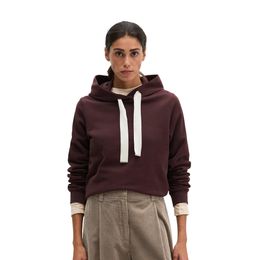 Marc O'Polo MARC O'POLO Damen Hoodie, braun, Gr. XS, angeraute Sweatware, Obermaterial: 100% Baumwolle, Sweatshirts, relaxed mit gepeachter Oberfl&auml;che