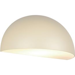 Trio LEUCHTEN Au&szlig;en-Wandleuchte "MAAS, Hauswand Leuchte Downlight kugelf&ouml;rmig Metall Aluminium IP44", 1, H: 14cm, 1 Stk., beige, Leuchten, exkl 1x