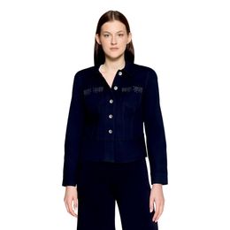 Betty Barclay Damen Jackenblazer "Damen langarm", blau, Gr. 40, Denim/Jeans, Obermaterial: 71% Baumwolle, 26% Polyester, 3% Elasthan, Blazer