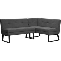 Eckbank OTTO HOME, B:184cm T:61,5cm, grau, Polyester, Esszimmer, Sitzb&auml;nke, "Geranie, Sitzbank, Essbank, pflegeleichter Strukturstoff", Eckbank inkl.