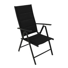 Pharao24.de Garten Hochlehner klappbar aus Aluminium gepolsterter R&uuml;ckenlehne (4er Set)