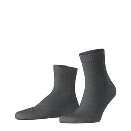 Falke Herren Kurzsocken "Run Rib", grau, Gr. 46, glatt, Obermaterial: 70% Baumwolle CO. 28% Polyamid PA. 2% Elasthan EL., Socken