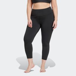 Damen Trainingstights "ALL ME 7/8-LEGGINGS &ndash; GROSSE GR&Ouml;SSEN", schwarz, Gr. 4X, adidas Performance, Obermaterial: 79% Polyester, 21% Elasthan, Hosen