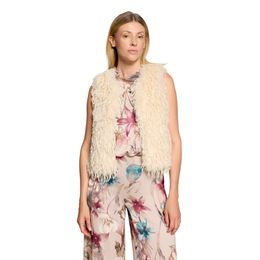 Vera Mont Damen Fellweste "Damen mit Fransen"champagne sorbet, Gr. S, Obermaterial: 100% Polyester. Futter: 100% Polyester, Westen