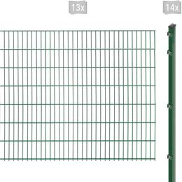 Arvotec Doppelstabmattenzaun "EXCLUSIVE 143 zum Einbetonieren", H/L: 143cm x 26m, Pfosten: 14 Stk., gr&uuml;n, Zaunelemente, Zaunh&ouml;he 143 cm, Zaunl&auml;nge 2