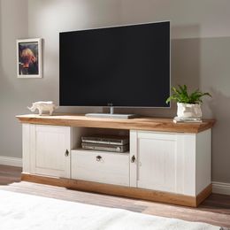Lowboard Home Affaire, B:183cm H:64cm T:52cm, wei&szlig;, Wohnzimmer, Sideboards, "Cremona, TV-Unterteil im Landhausstil, Kommode, moderner TV-Schrank",