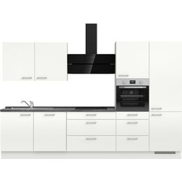 K&uuml;chenzeile Nobilia, B:330,3cm H:216,6cm T:60cm, wei&szlig;, Komplettk&uuml;chen-Sets, ""Laser II", NEU: individuell anpassbar mit gratis Profi-Beratung",