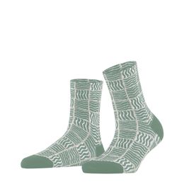 Falke Damen Socken "Coast Tile", Gr. 39, gr&uuml;n, Obermaterial: 75% Baumwolle CO. 23% Polyamid PA. 2% Elasthan EL., glatt, Socken
