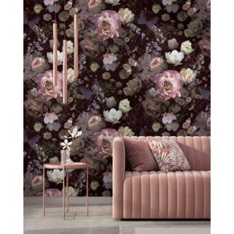 marburg Fototapete "Sea of Flowers", B/L: 1,59m x 2,7m, Rollen: 1, schwarz, Schlafzimmer, Tapeten, moderne Tapete f&uuml;r Wohnzimmer Schlafzimmer K&uuml;che