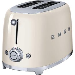 Smeg Toaster "TSF01CREU", B:32,5cm H:19,8cm T:19,5cm, beige, Toaster